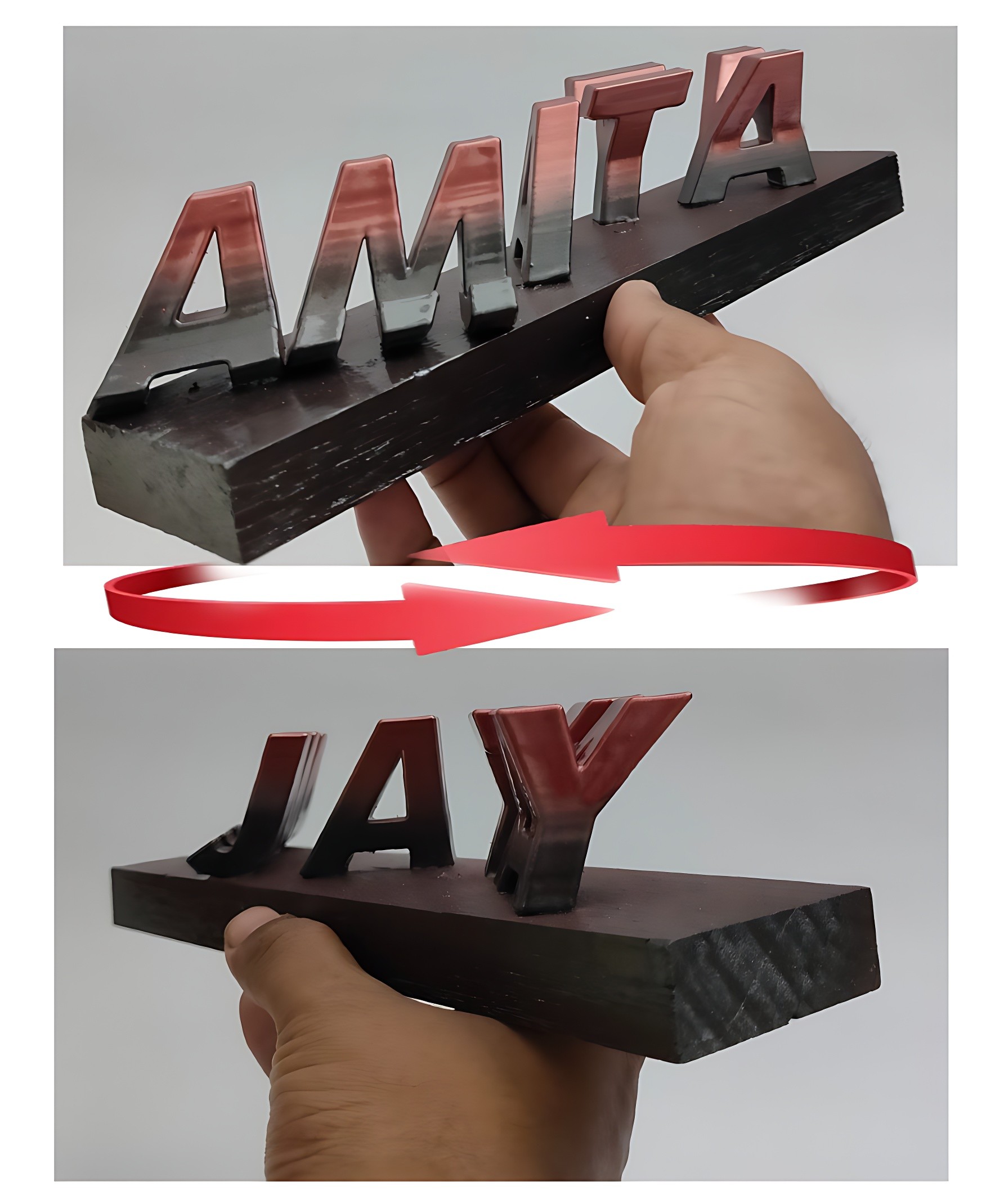 Dual Dual flipname red and black 1