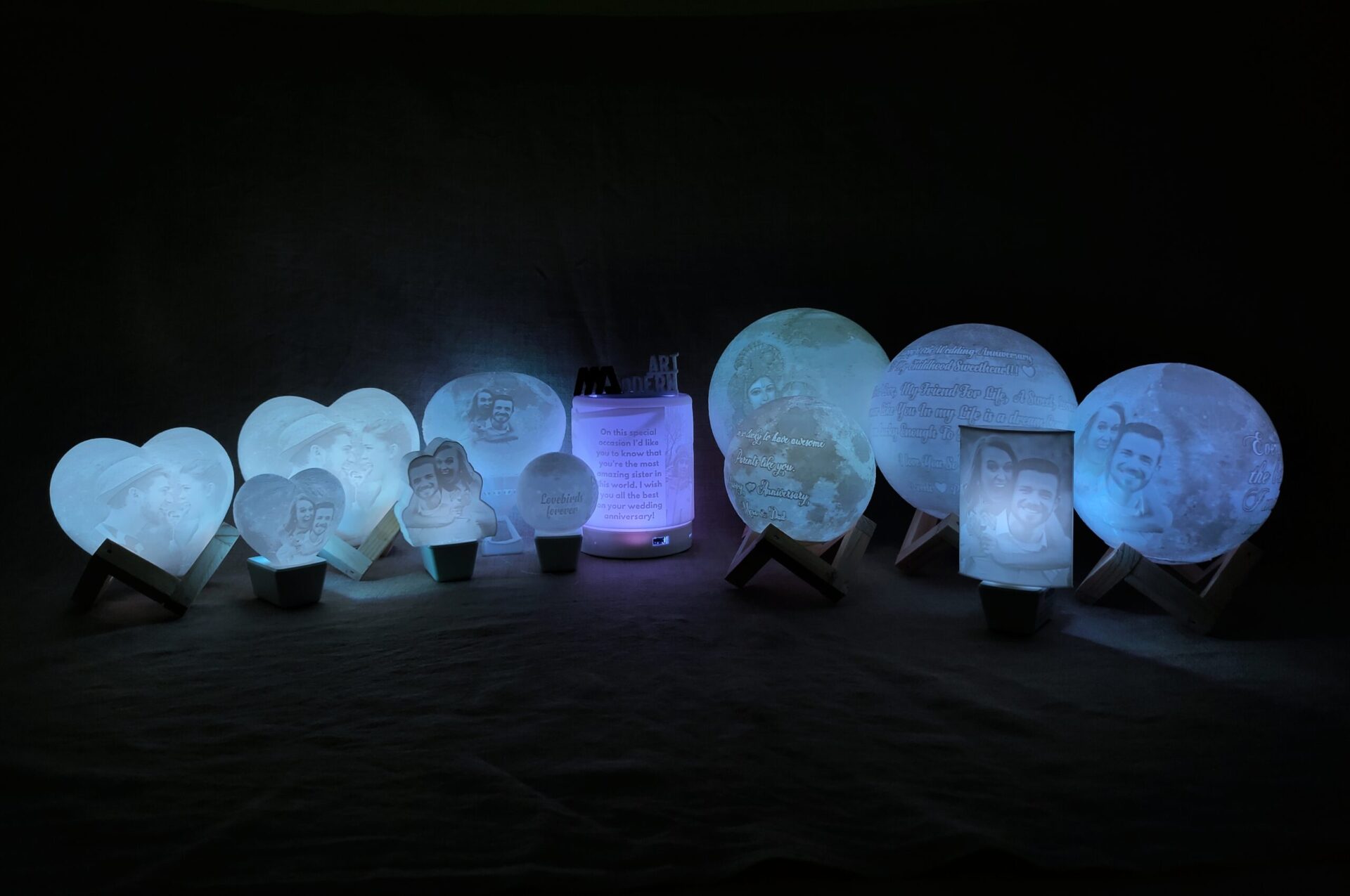 Personalize moon lamp Gift Shop India - Modernart